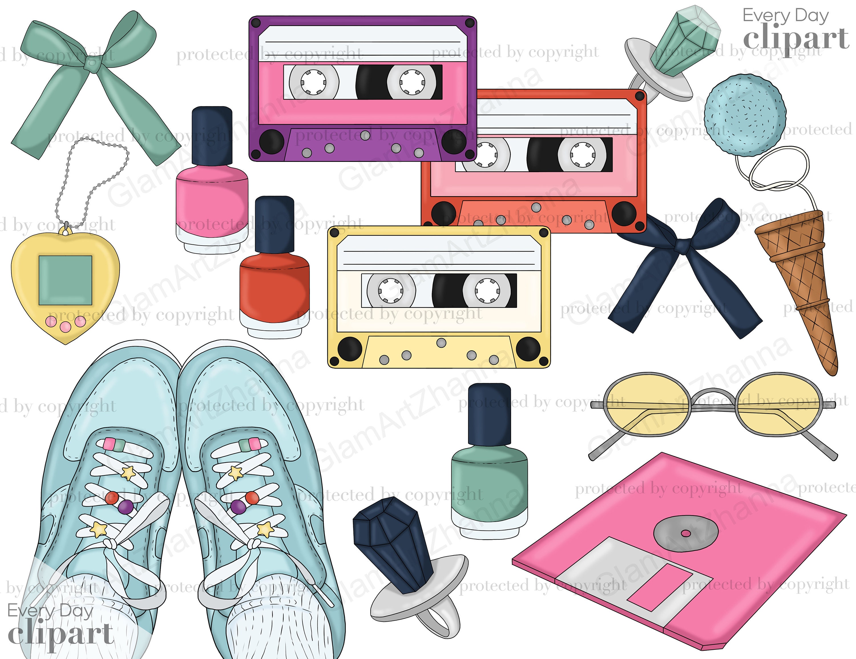 90s Clipart 90s Clipart Retro Clip Art Collection Nostalgia - Etsy ...