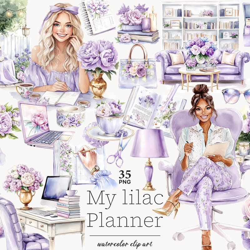 Planner Clipart - Etsy