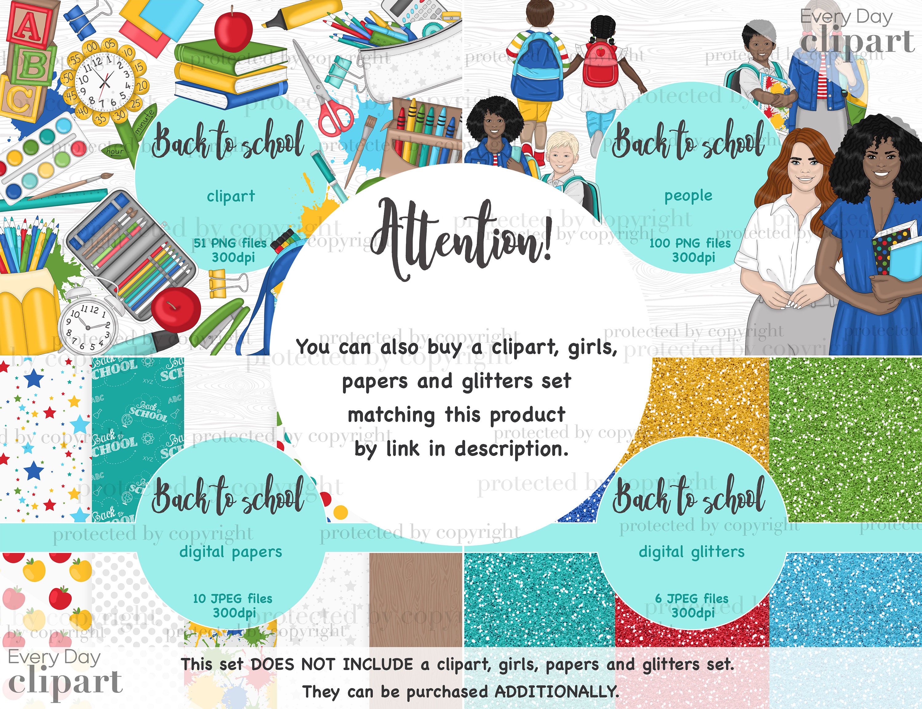 Study Clipart Back to School Clipart Study Scene Creator - Etsy