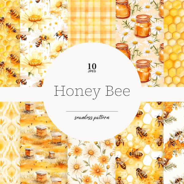 Bee Digital Paper - Etsy