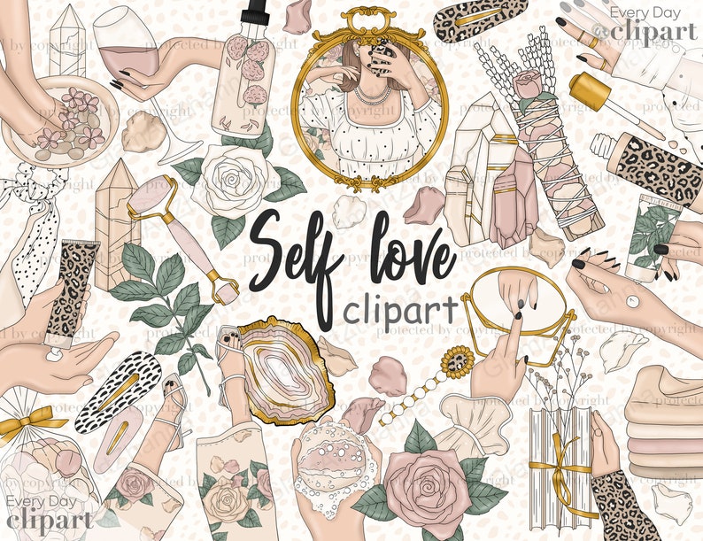 Self Love Clip Art Love Yourself Clipart for Planner - Etsy