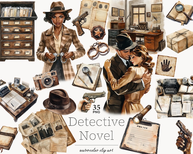 Cute Sleuth Clipart Set, Cute Detective Clip Art, Detective Kids ...