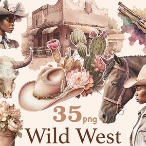 Black Cowgirl Clipart, Dark Skin Cowgirl Clip Art, Black Skin Cowboy ...