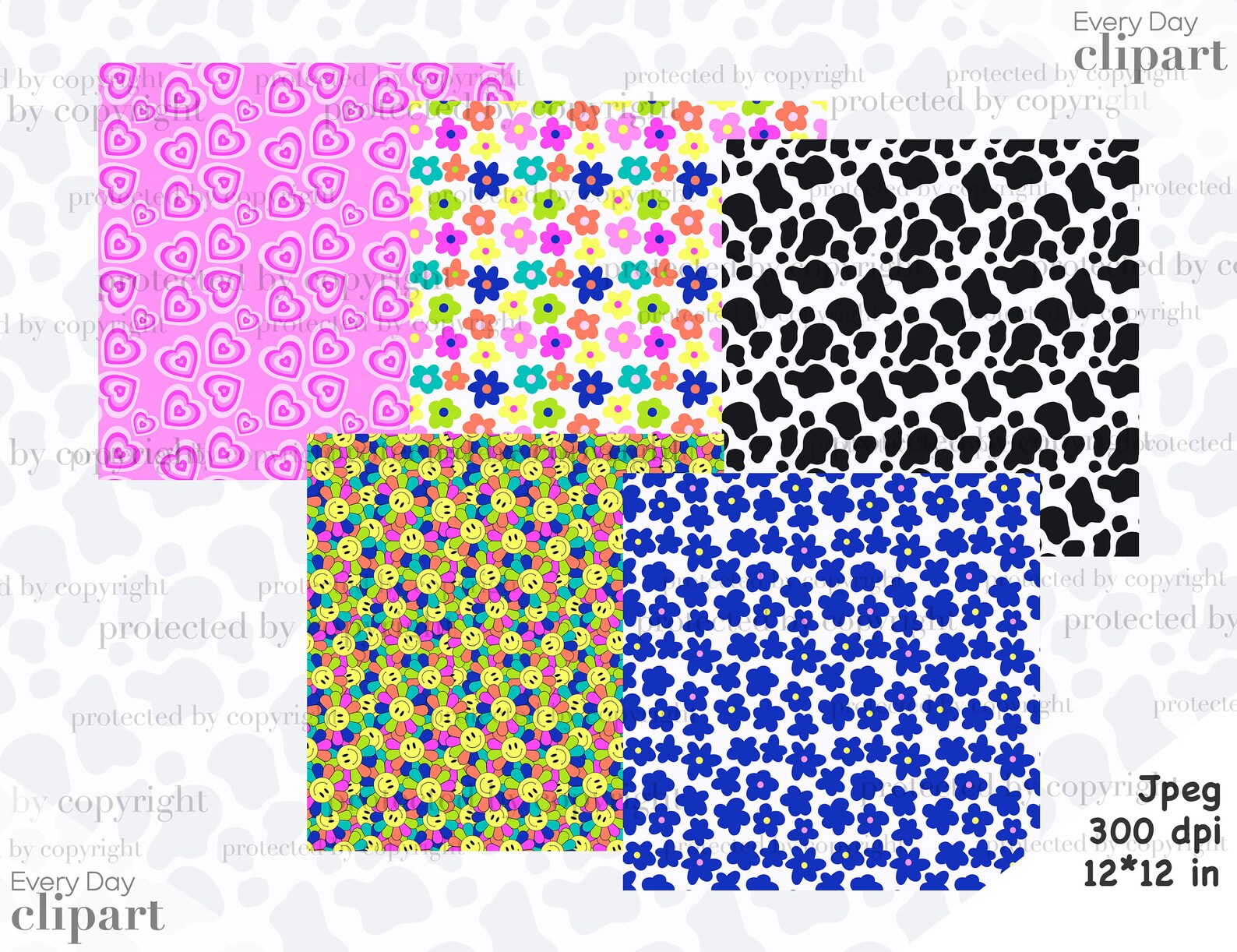 70s 80s90s Retro Digital Pattern Good Vibes Paper Happy - Etsy