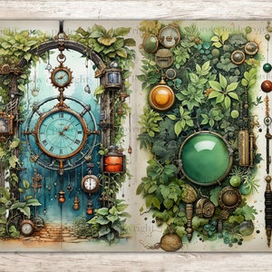 Alchemist Clocks Junk Journal Pages, Alchemist Shop Junk Journal, Retro ...