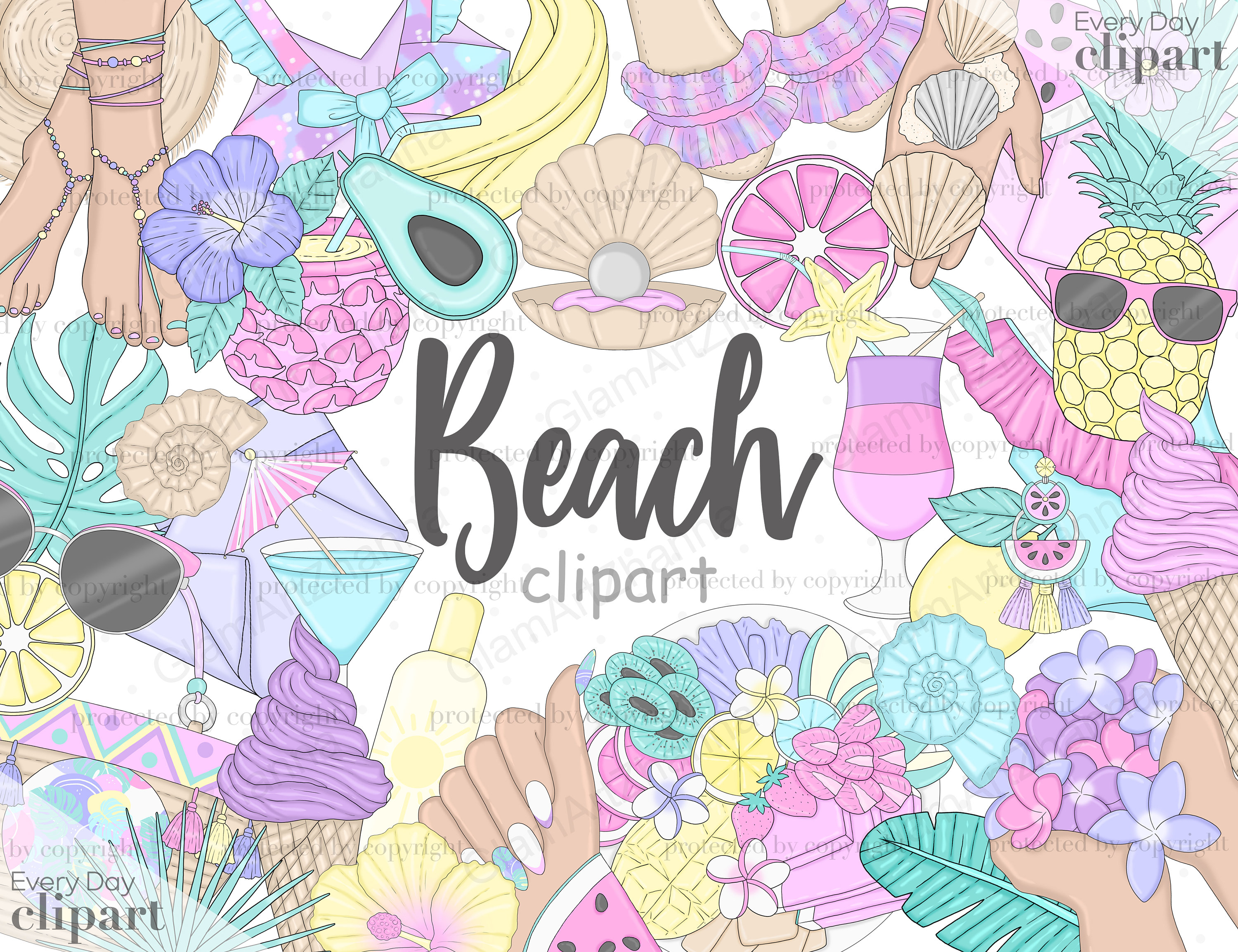 Summer Symbols Clip Art
