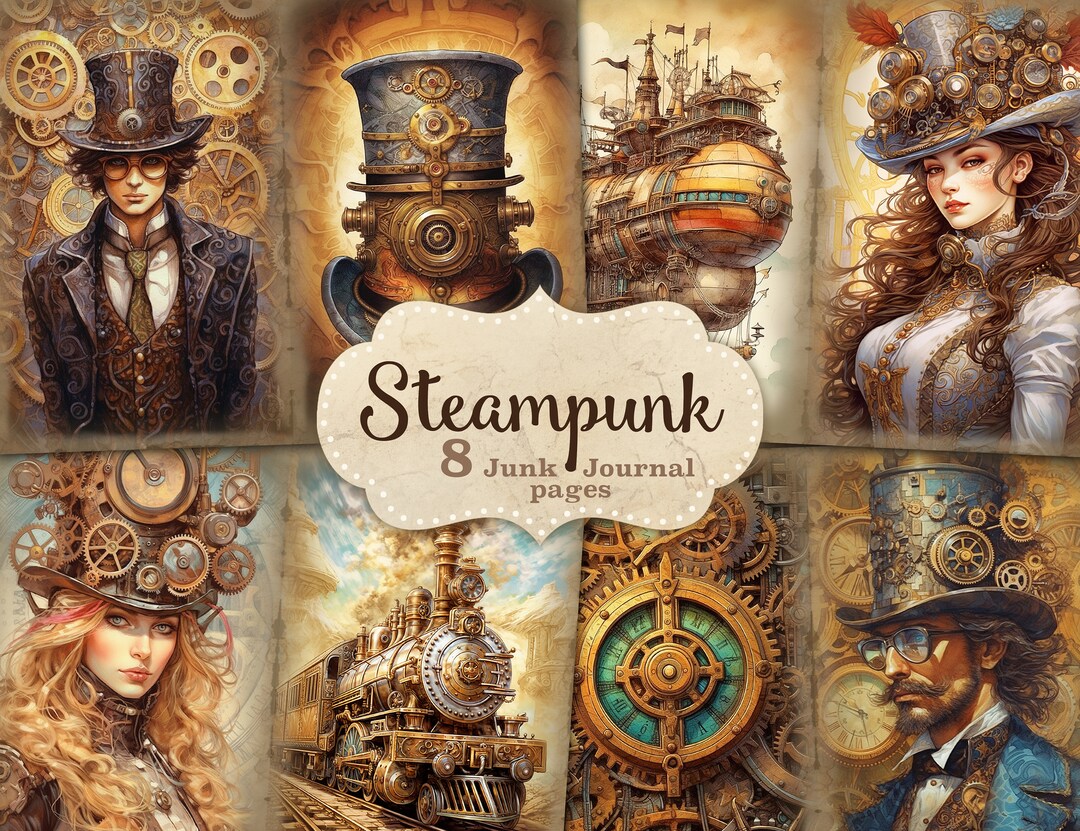 Steampunk Diary Pages, Steampunk Journal Supplies, Victorian Junk ...