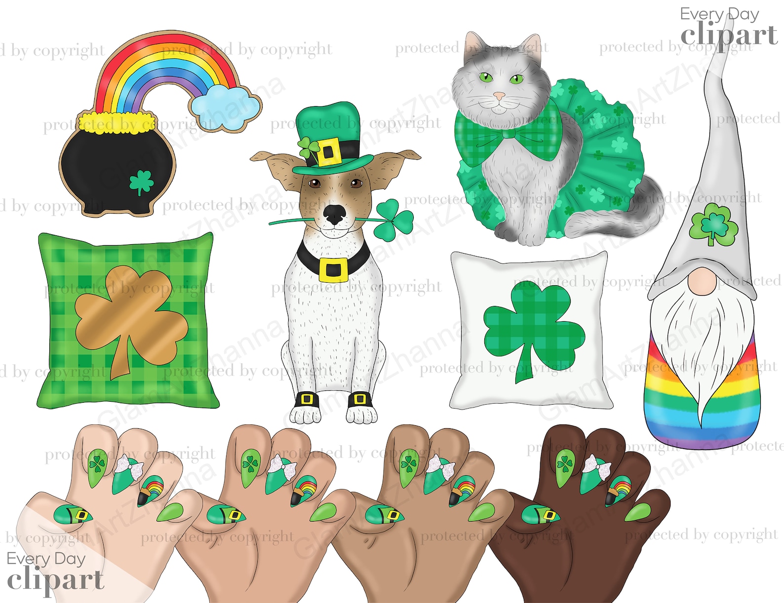 St. Patrick's Day Clipart St Patrick's Day Design - Etsy