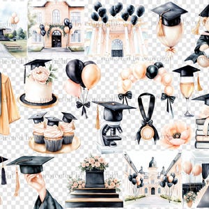 Graduation Clipart PNG, Graduate Scene and Diploma, High School and ...