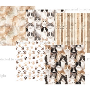 Cat Lover Seamless Pattern: Pets Digital Paper (digital Download) - Etsy