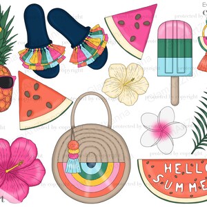 Summer Clipart for Commercial Use Girls Clipart PNG for - Etsy