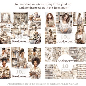 Bookworm Digital Paper: Bookshelf Seamless Pattern (digital Download ...