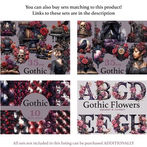 Gothic Digital Paper, Gothic Digital Pattern Bundle, Halloween Digital ...