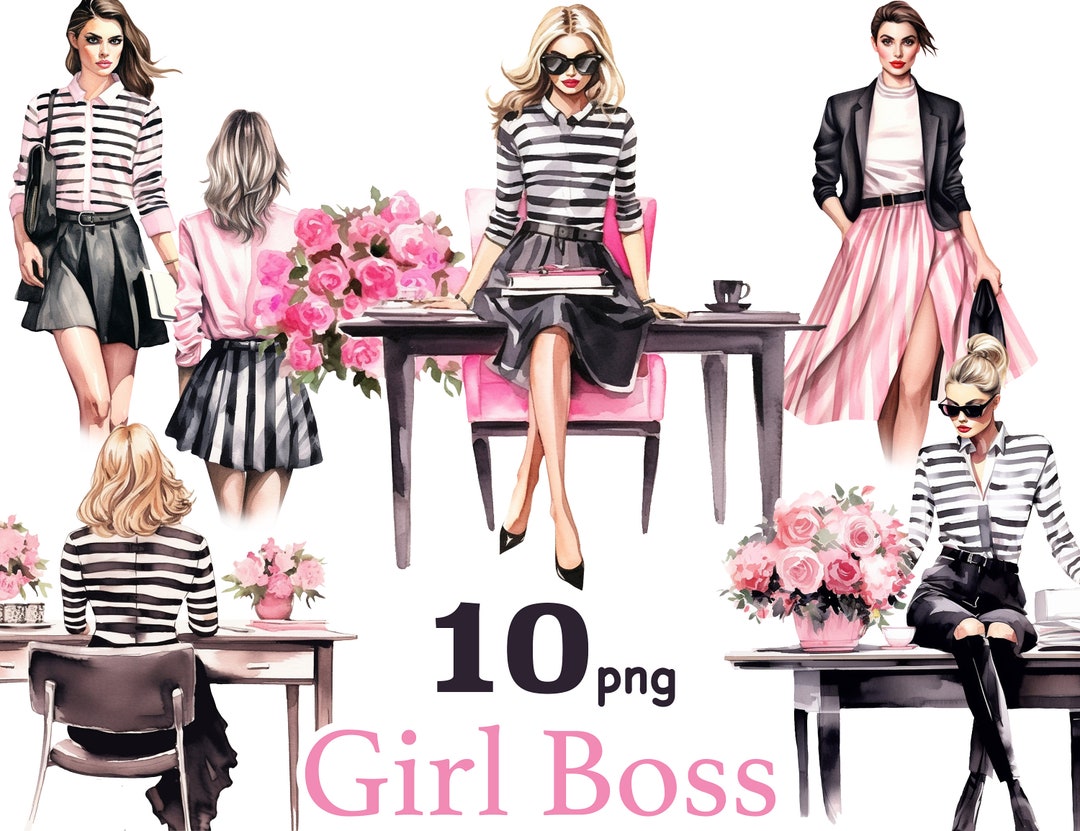 Girl Boss Clipart: Fashion Business Women PNG (digital Download) - Etsy