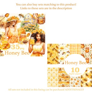 Honey Bee Digital Paper, Honey Bee Sealed Pattern, Honey Bees Digital ...