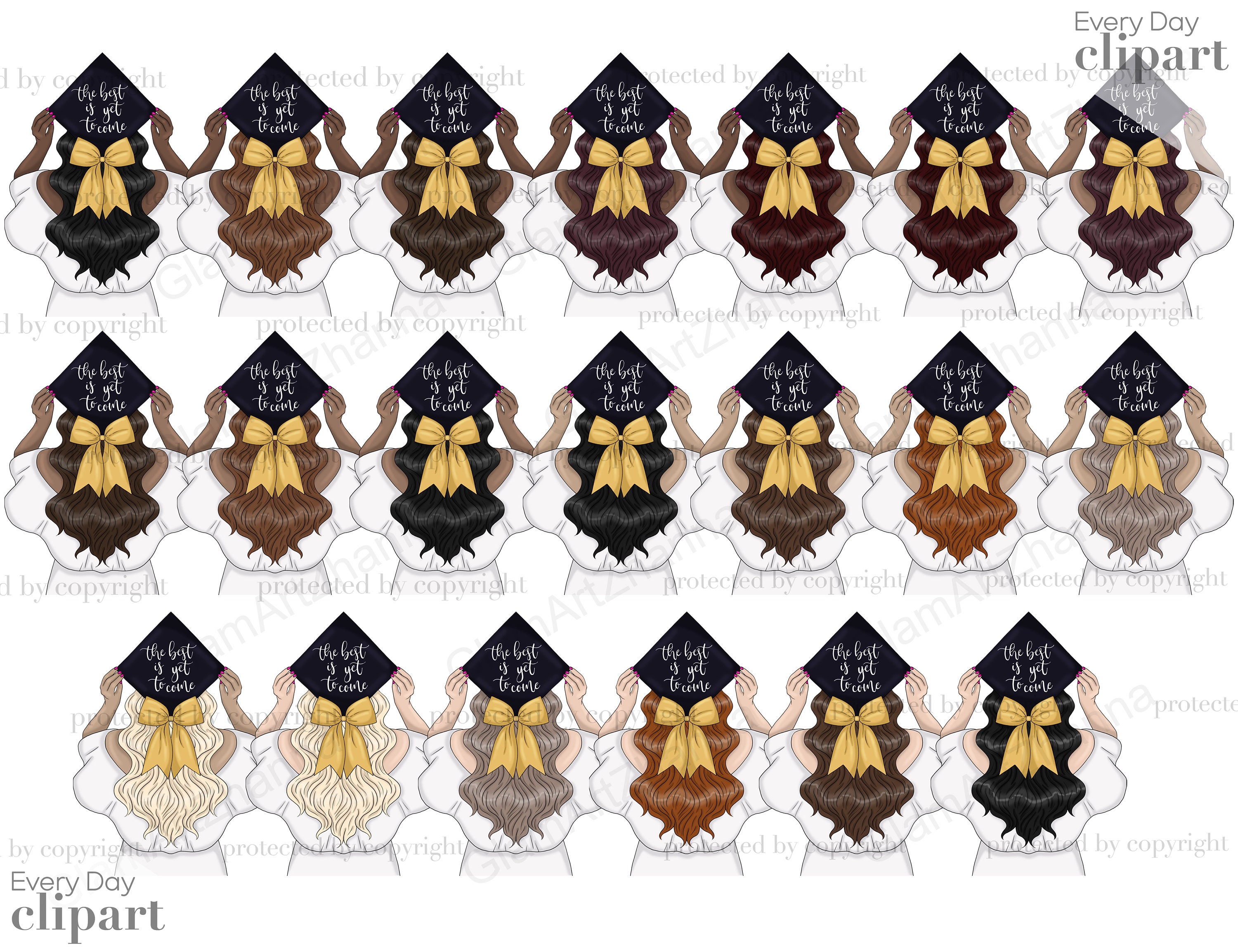 Graduating Girls Planner Stickers College Senior Clipart for - Etsy