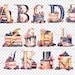 Birthday Cake Alphabet, Invitation Birthday Clipart, Invitation ...