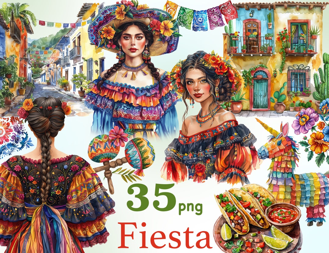 Mexico Clip Art, Cinco De Mayo Clipart, Mexican Party Clipart, Mexican ...