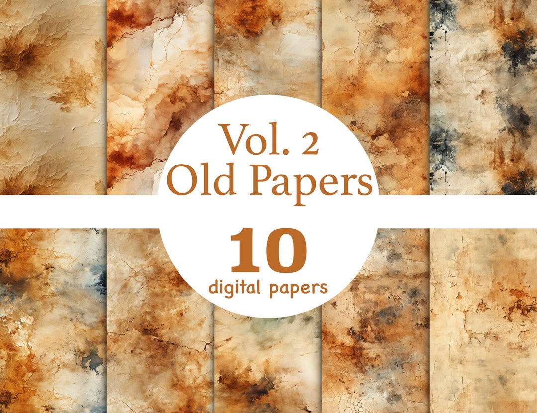 Old Paper Background, Distressed Pattern Collection, Vintage Card ...