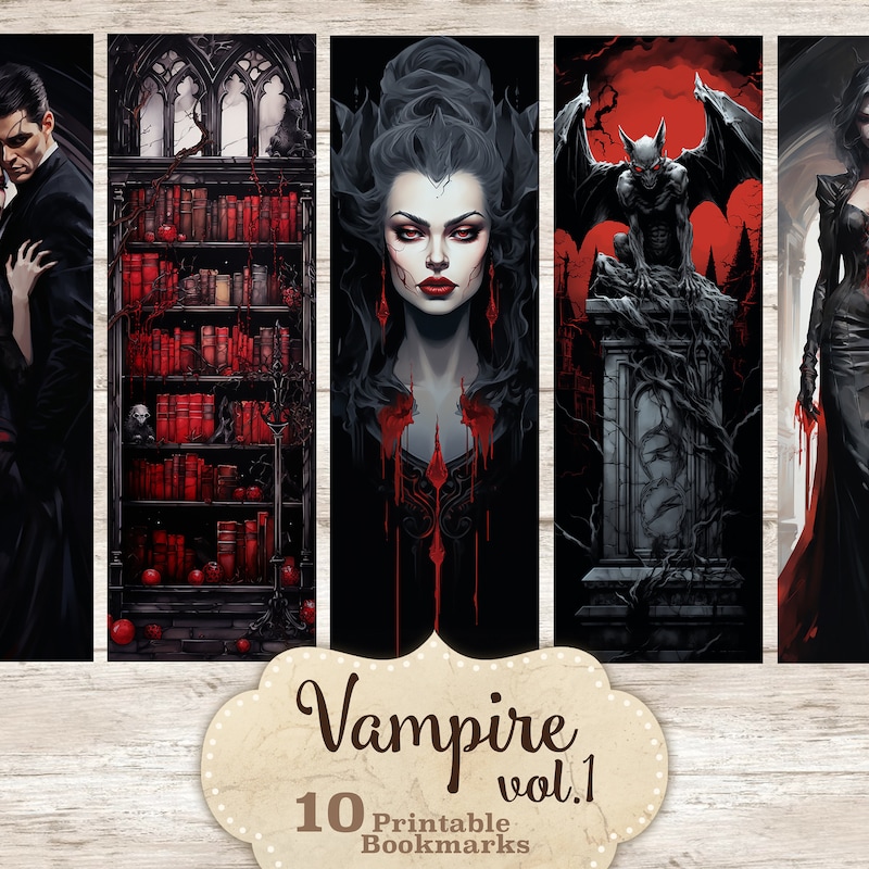 Gothic Dracula Bookmark - Etsy