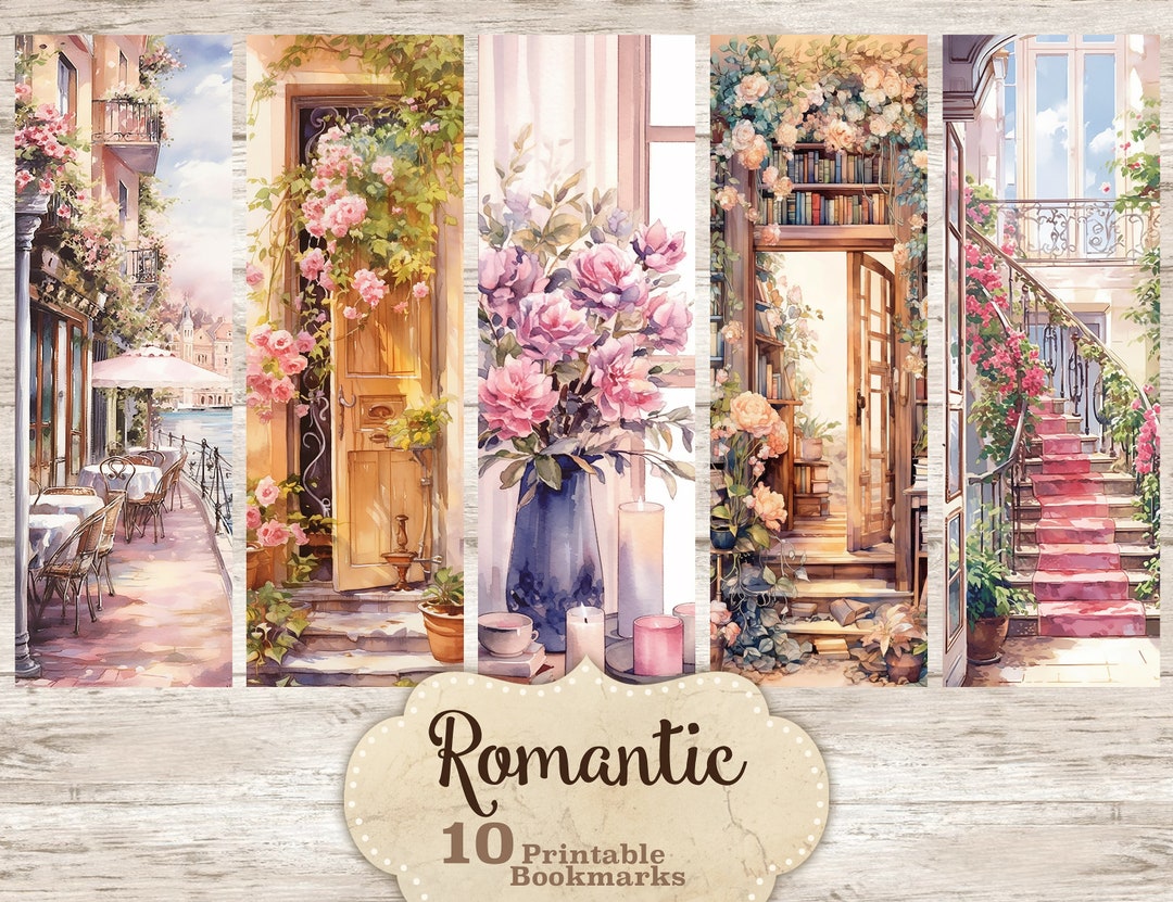 Romantic Printable Bookmarks, Bookmark for Romance Books, Fantasy ...