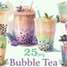 Watercolor Bubble Tea Clipart Bundle Watercolor Boba Tea PNG - Etsy