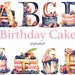 Birthday Cake Alphabet, Invitation Birthday Clipart, Invitation ...