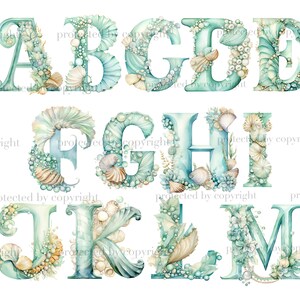 Seashell Alphabet, Summer Beach Font Wedding Invitation, Beach Wedding ...