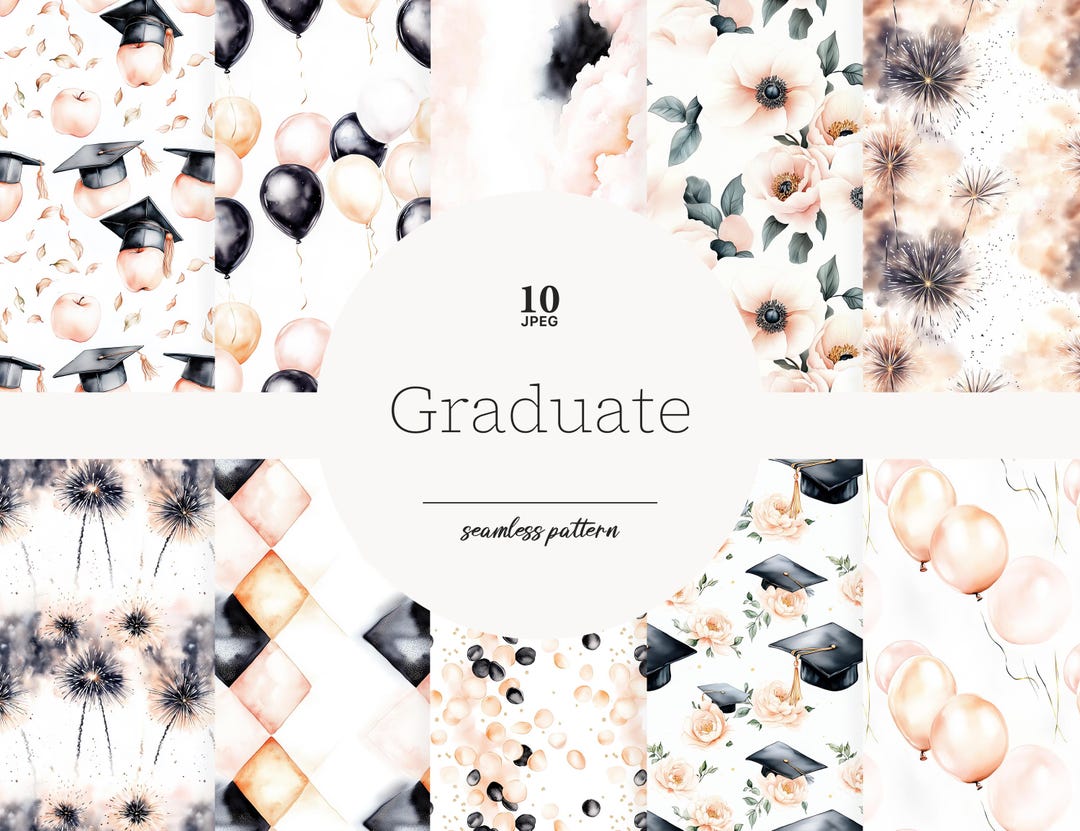 Graduate Paper and Pattern, Graduation Cap and Gown Backgrounds, High ...