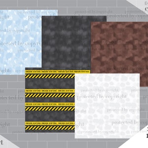 Detective Digital Paper, Caution Digital Paper, Police Officers Digital ...