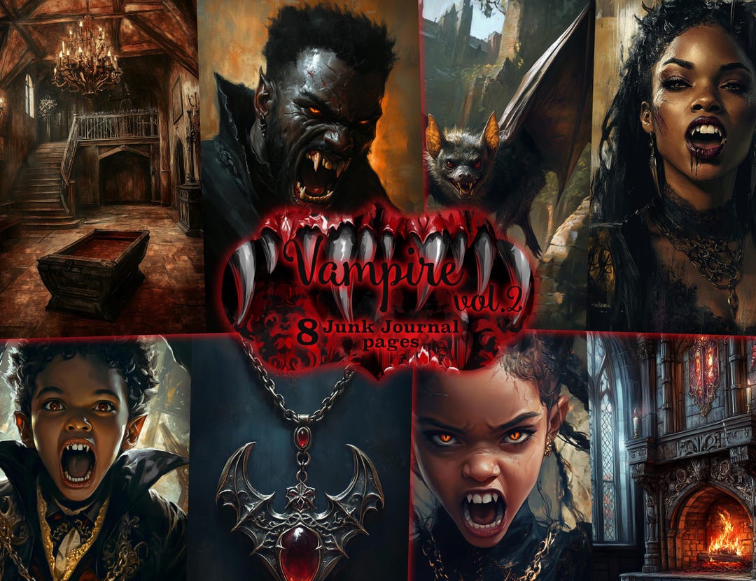 African American Vampire Junk Journal: Dark Fantasy Printable (digital ...