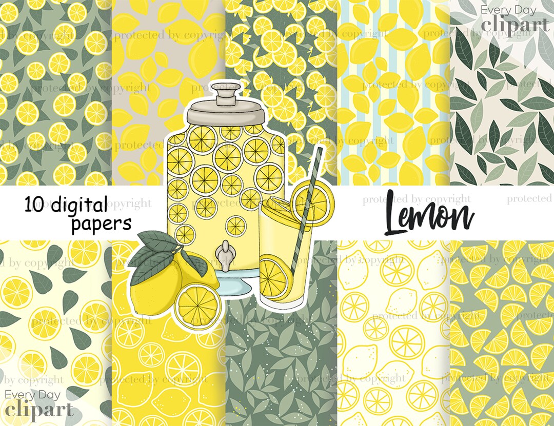 Lemonade Paper Lemonade Pattern Lemon Digital Pattern Lemon - Etsy