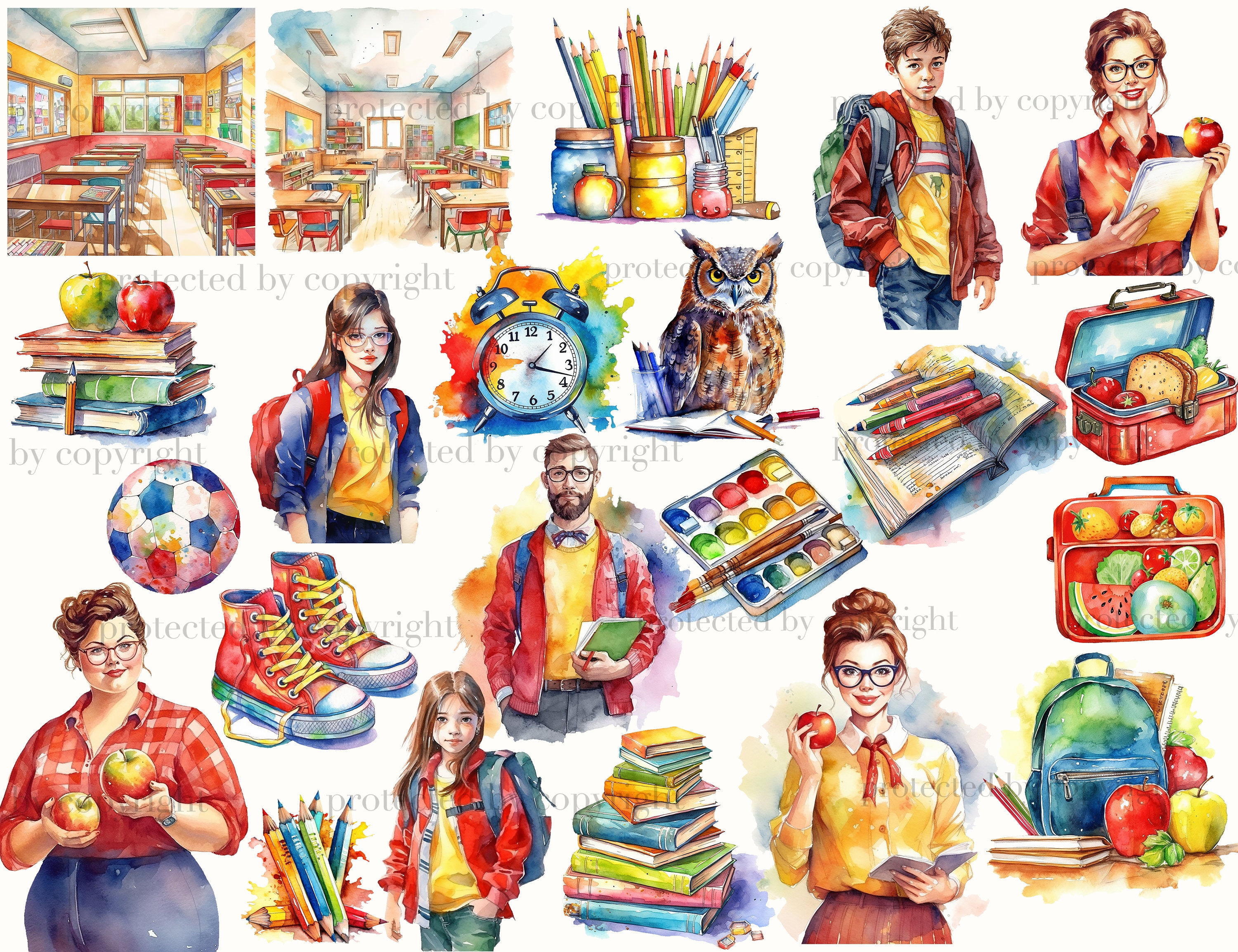 Back to School Clipart Chalkboard School Bus Clip Art Study - Etsy