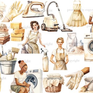 Cleaning Clip Art, Spring Clean Clipart, Neutral Cleaning Png, Spring ...