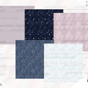 Moon Digital Paper, Zodiac Background, Celestial Digital Paper, Galaxy ...