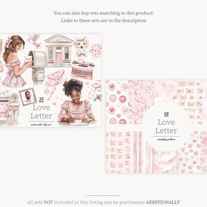Valentine's Day Clipart Love Letter Png Planner Girl Clip Art Romantic ...