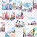 Travel Watercolor Clipart: Summer Vacation PNG (35 Files) - Etsy