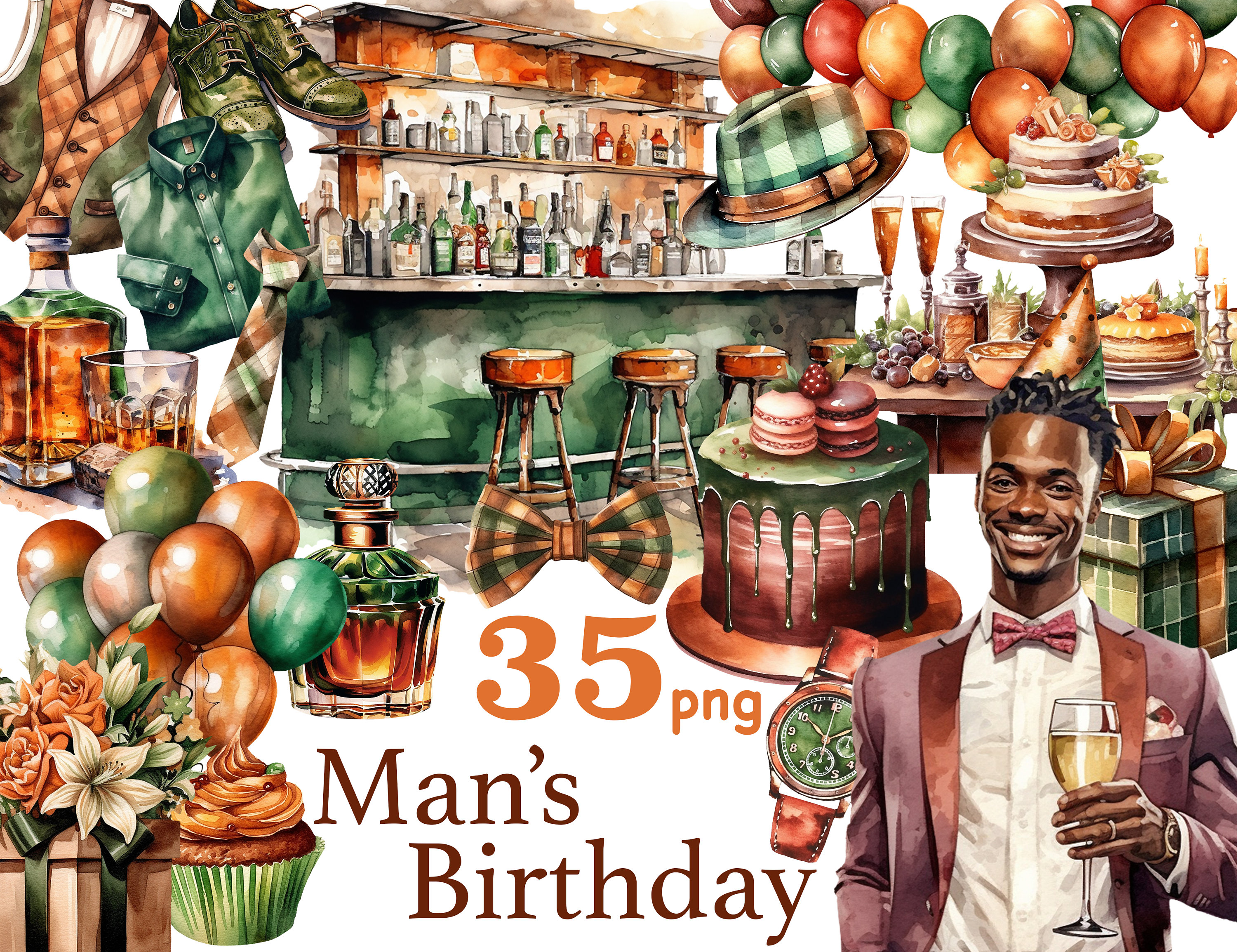 Birthday Clipart For A Man