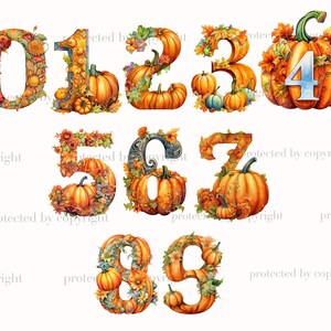 Pumpkin Alphabet Letters Clipart Png, Watercolor Floral Clip Art ...