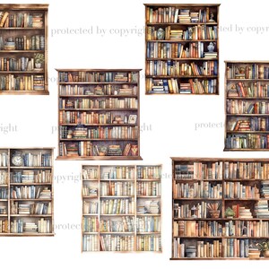 Bookshelf Clip Art, Cozy Reading Clipart, Bookish Png, Bookish Clipart ...