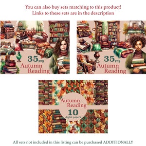 Cozy Autumn Reading Clipart, Autumn Books Clip Art Png, Woman Reading ...