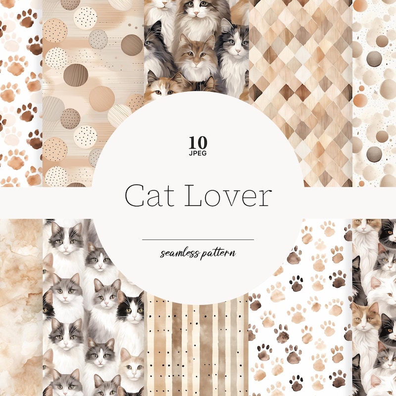 Kitty Seamless Pattern - Etsy