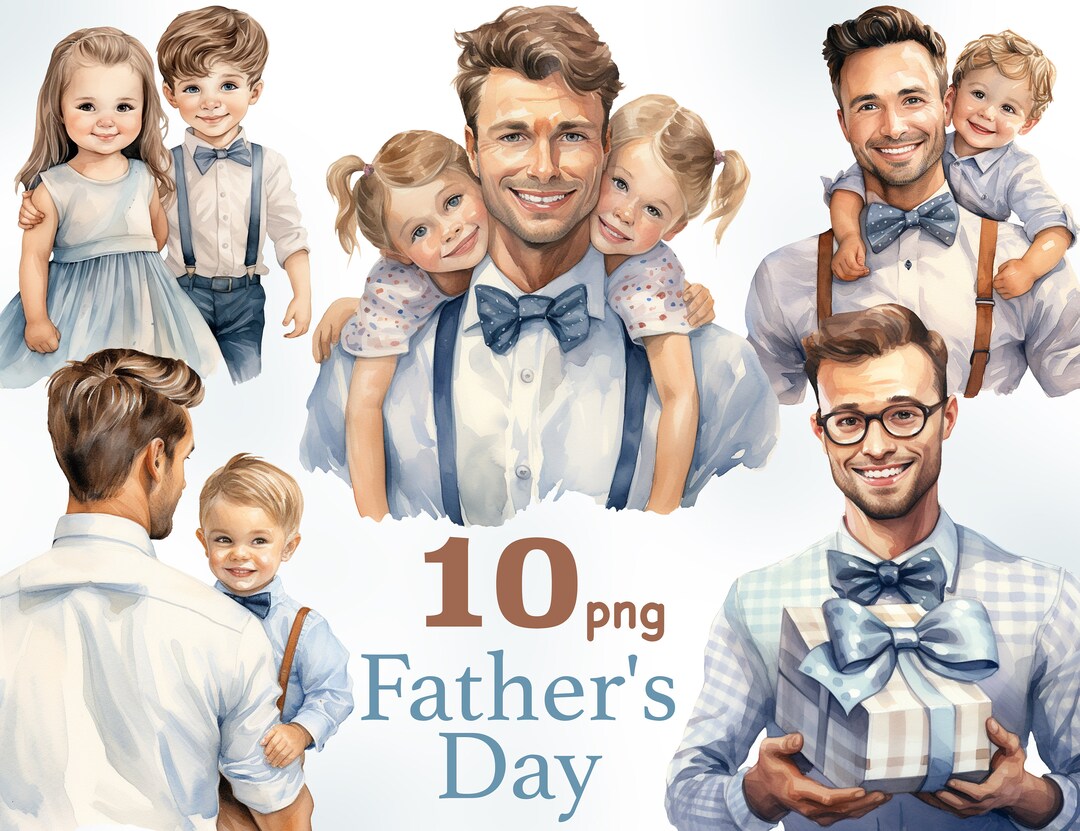 Father's Day Clipart, Father's Day Png, Father and Child Clipart ...
