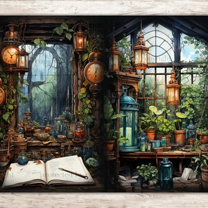 Alchemist Clocks Junk Journal Pages, Alchemist Shop Junk Journal, Retro ...