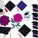Graduation Clipart, Cap and Gown Clipart, School Graphics, Grad Party ...