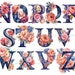 Pink and Navy Blue Alphabet Letters Clipart Png, Birthday Alphabet Png ...