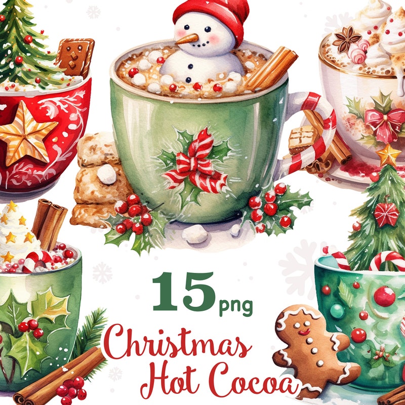 Hot Cocoa Clipart - Etsy