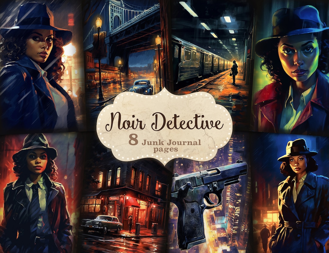 Noire Detective Ephemera, Art Noir Junk Journal Pages, Film Noir Bundle ...