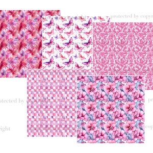 Pink Glam Digital Paper: Seamless Scrapbook Patterns (10 Jpegs) - Etsy