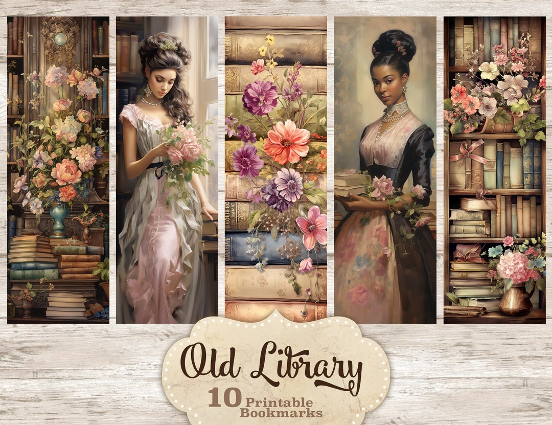 Old Library Bookmarks, Vintage Book Digital, Bookworm Digital, Bookish ...